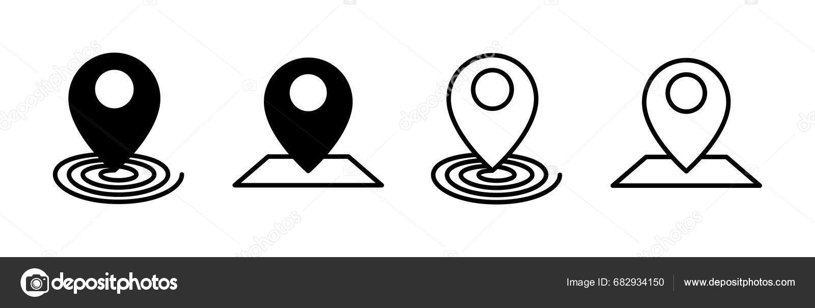 Icono Dirección Vector Icono Ubicación Símbolo Dirección Pin Vector de ...