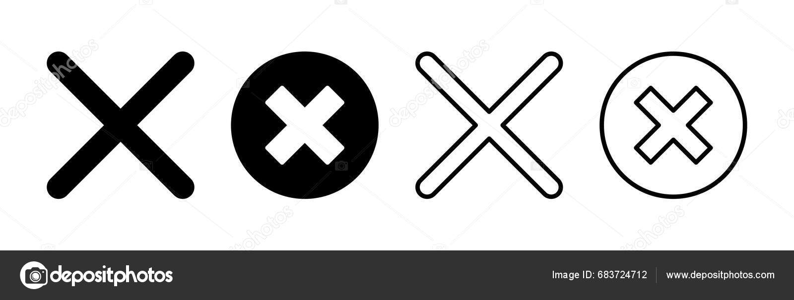 Close Vector Icon Delete Icon Remove Cancel Exit Symbol Stock Vector by ...