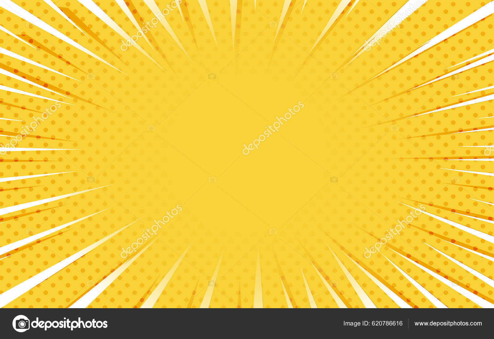 Yellow Comic Background Retro Vector Stock Vector by ©Flatart 620786616