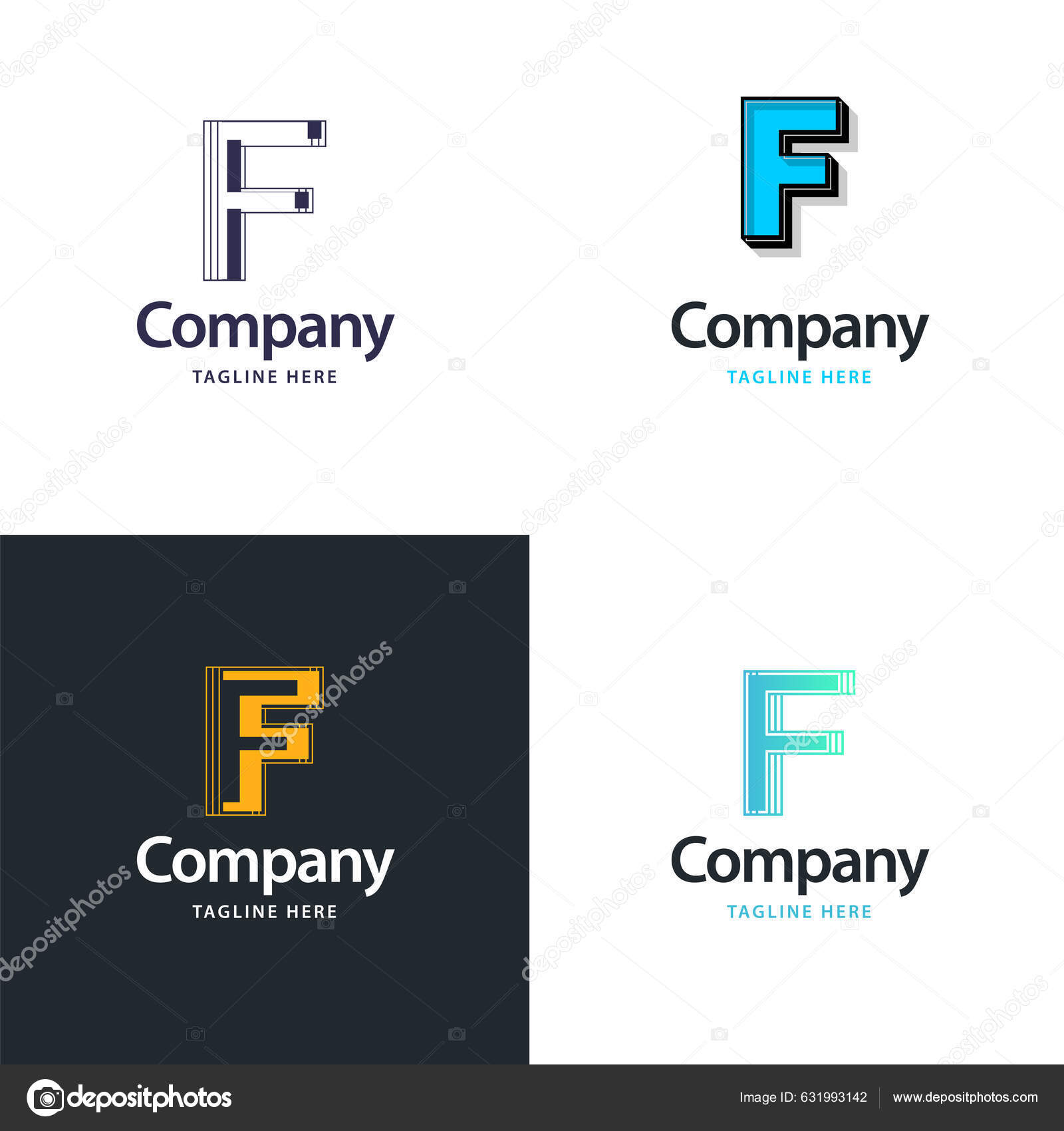 Letter Big Logo Pack Design Creative Moderní Loga Design Pro Stock ...