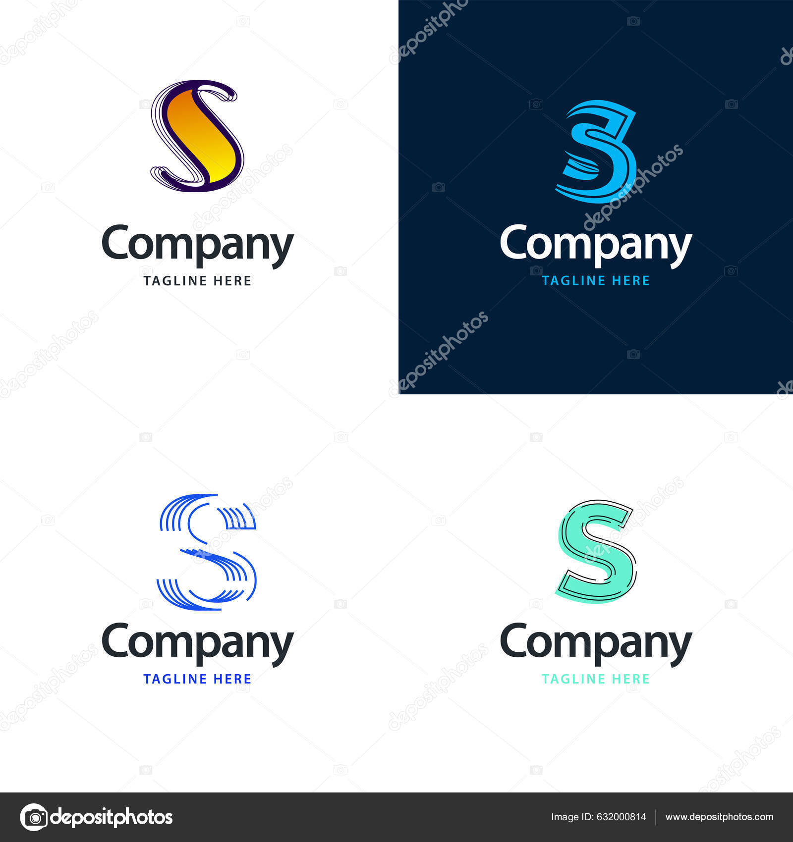 Bogstavet Big Logo Pack Design Kreativt Moderne Logodesign Til Din ...