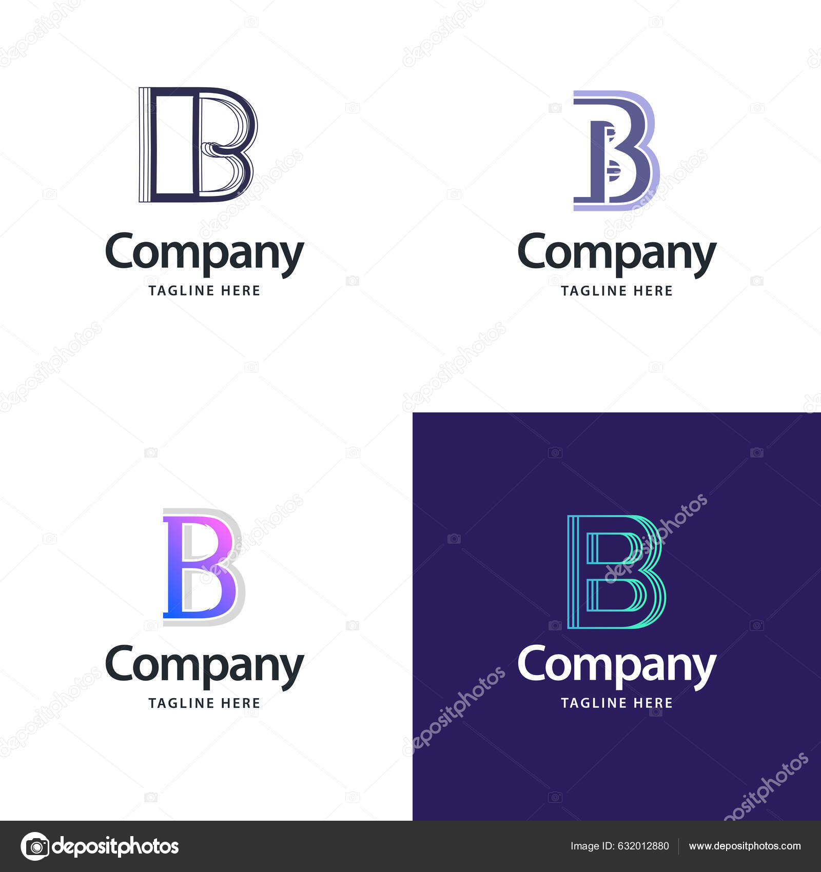 Letter Big Logo Pack Design Creative Modern Logos Design Your 스톡 벡터 ...