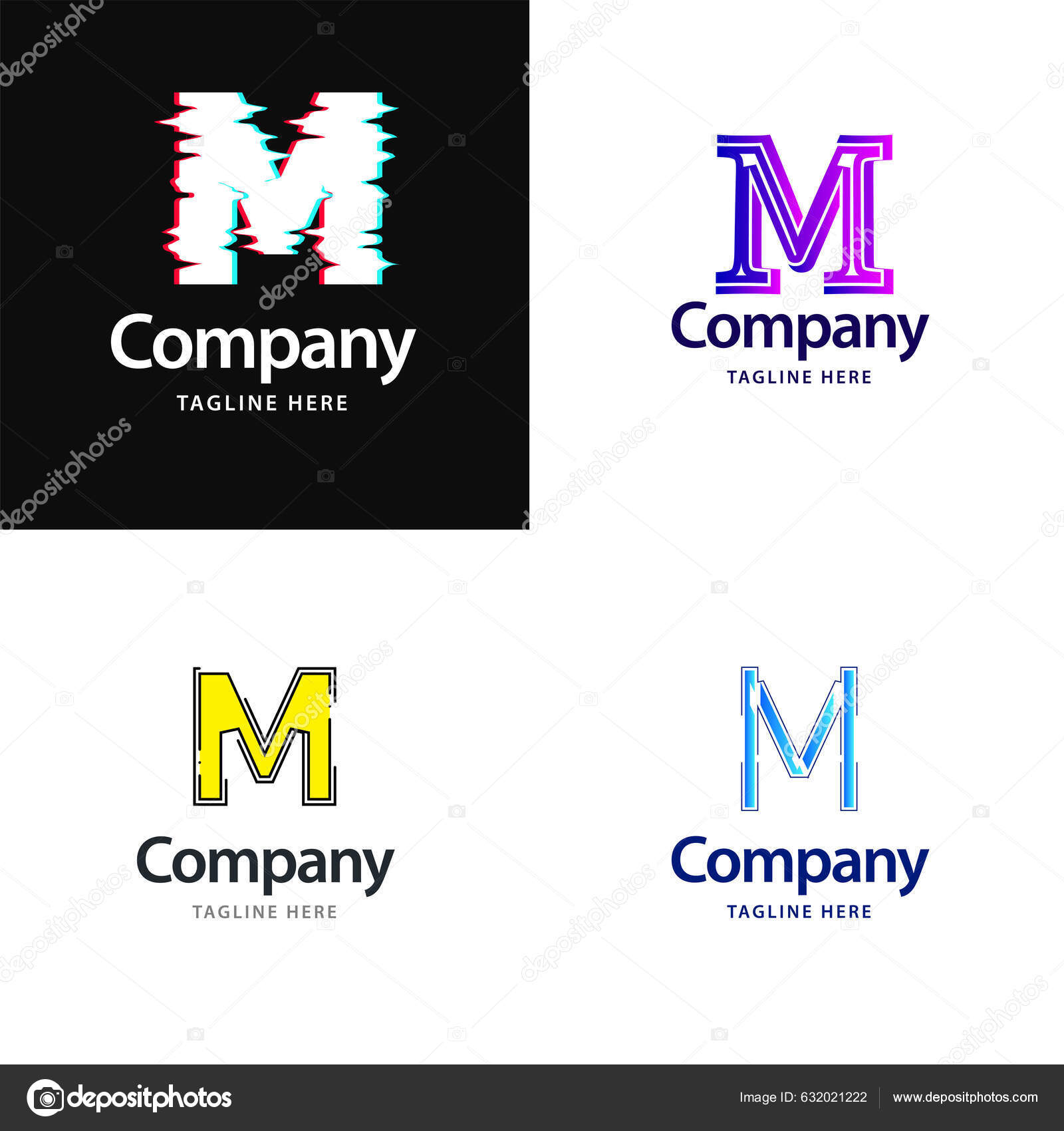 Letra Big Logo Pack Diseño Creativo Diseño Logos Modernos Para Vector ...