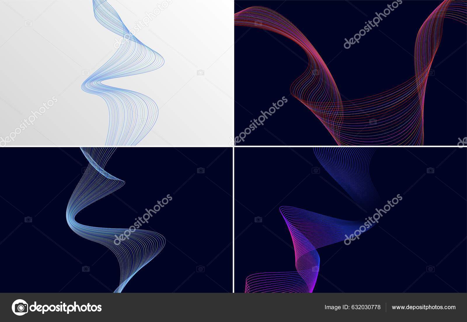 Modern Hullám Görbe Elvont Bemutató Háttér Pack Stock vektor: ©Flatart ...