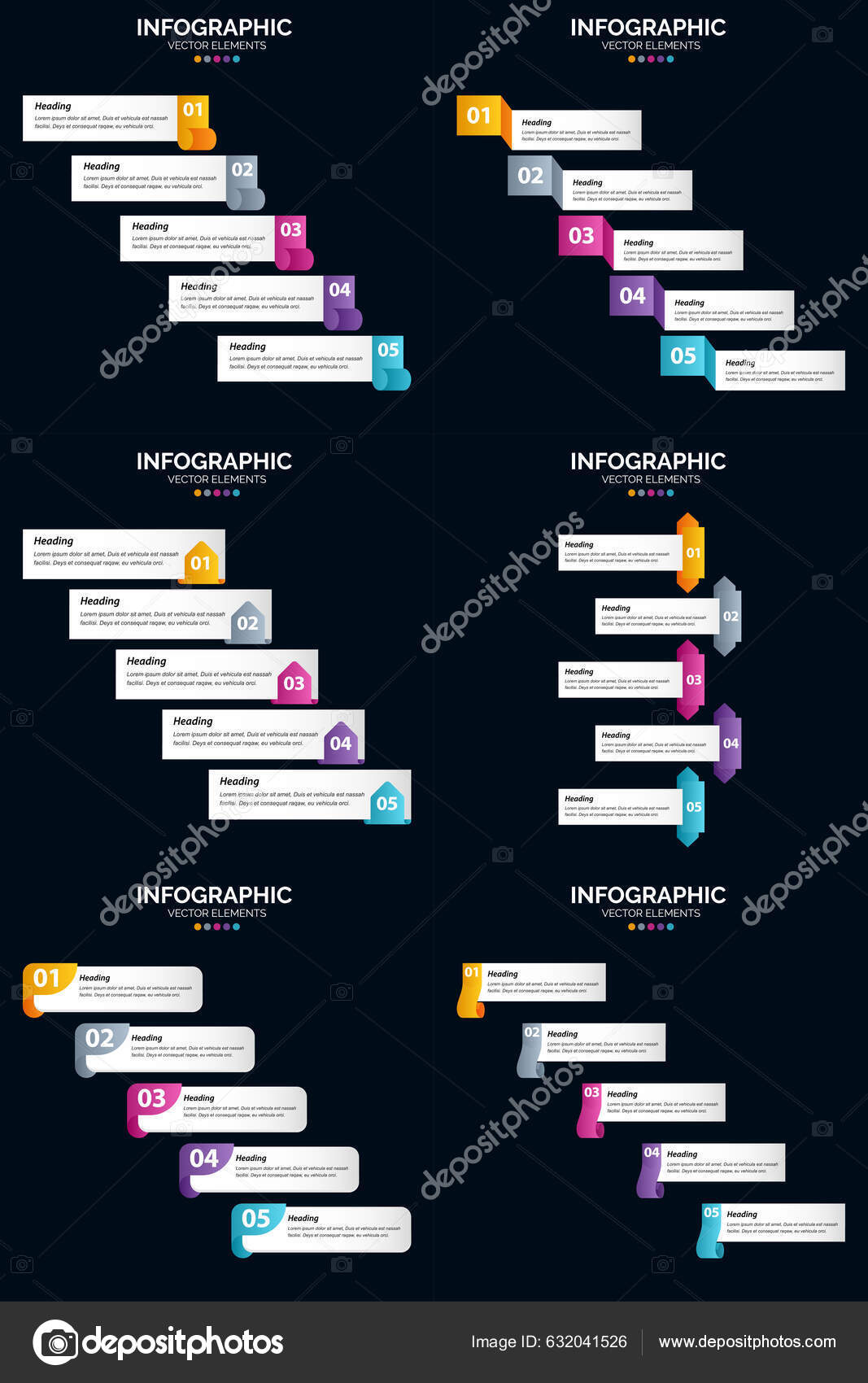 Vår Vektor Infographics Pack Erbjuder Mängd Olika Diagram Och ...