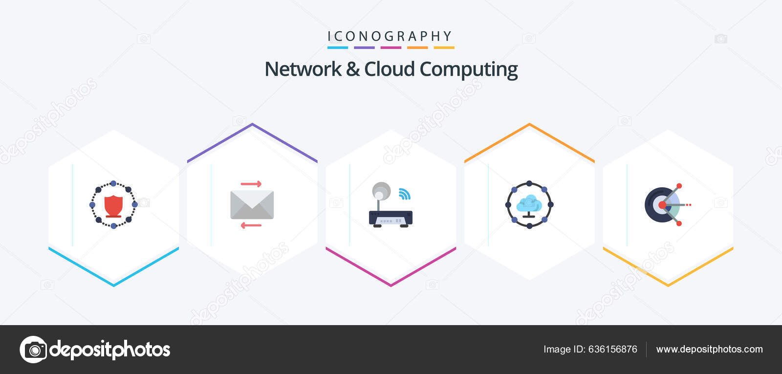 Network Cloud Computing Flat Icon Pack Including Disk Computer Device Stock Vector By ©flatart