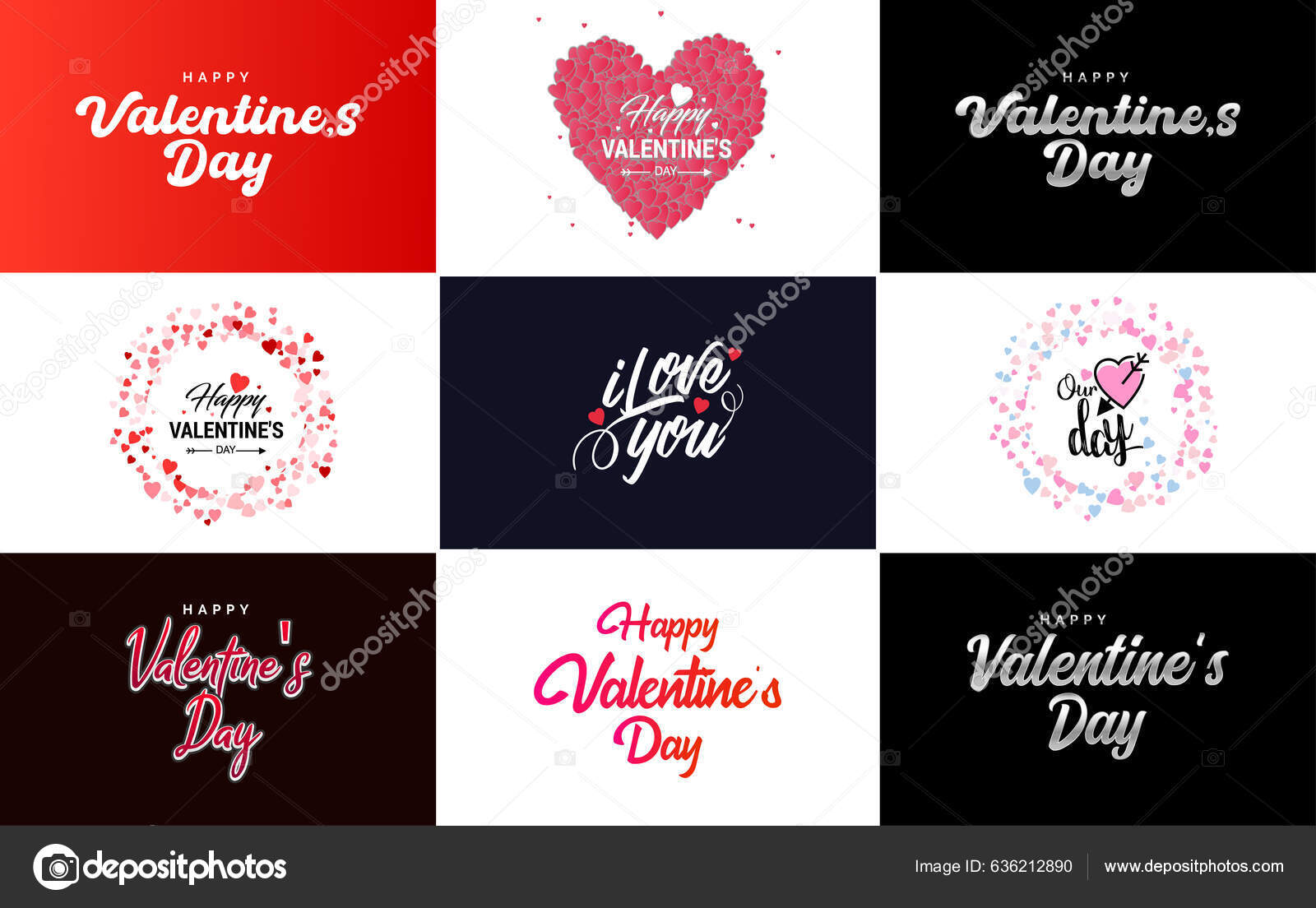 Pink October Logo Hearts Calligraphy Lettering Isolated White Stock ...