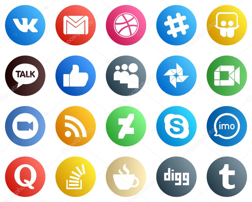 Complete Social Media Icon Pack 20 icons such as meeting. zoom. like ...