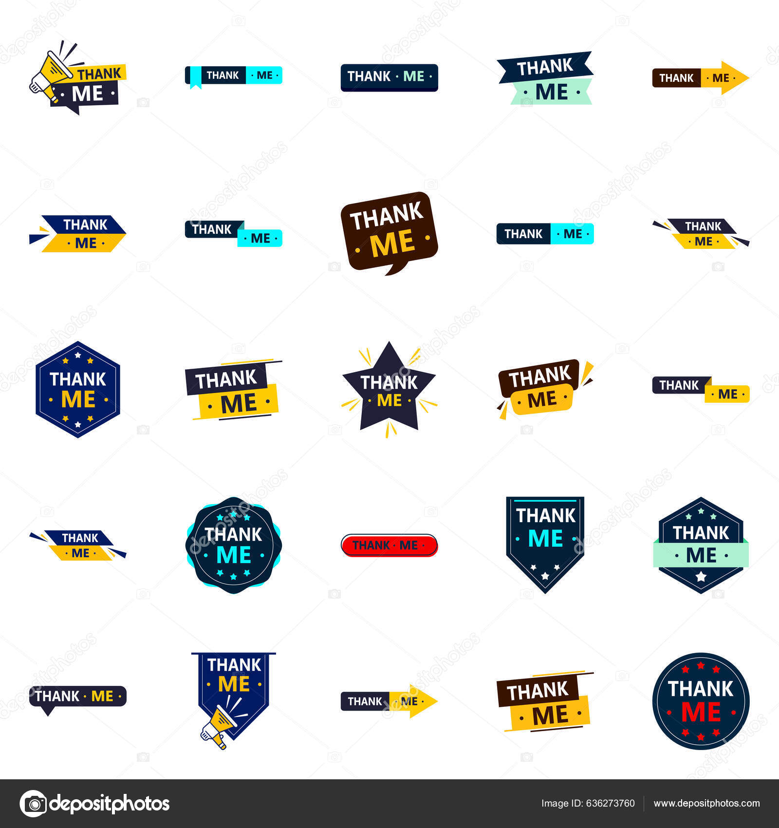 Creative Thank Banners Show Your Appreciation Stock Vector by ©Flatart 636273760