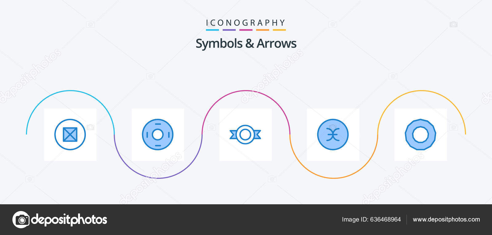 Symbols Arrows Blue Icon Pack Including Bonus Logo Action Symbolism ...