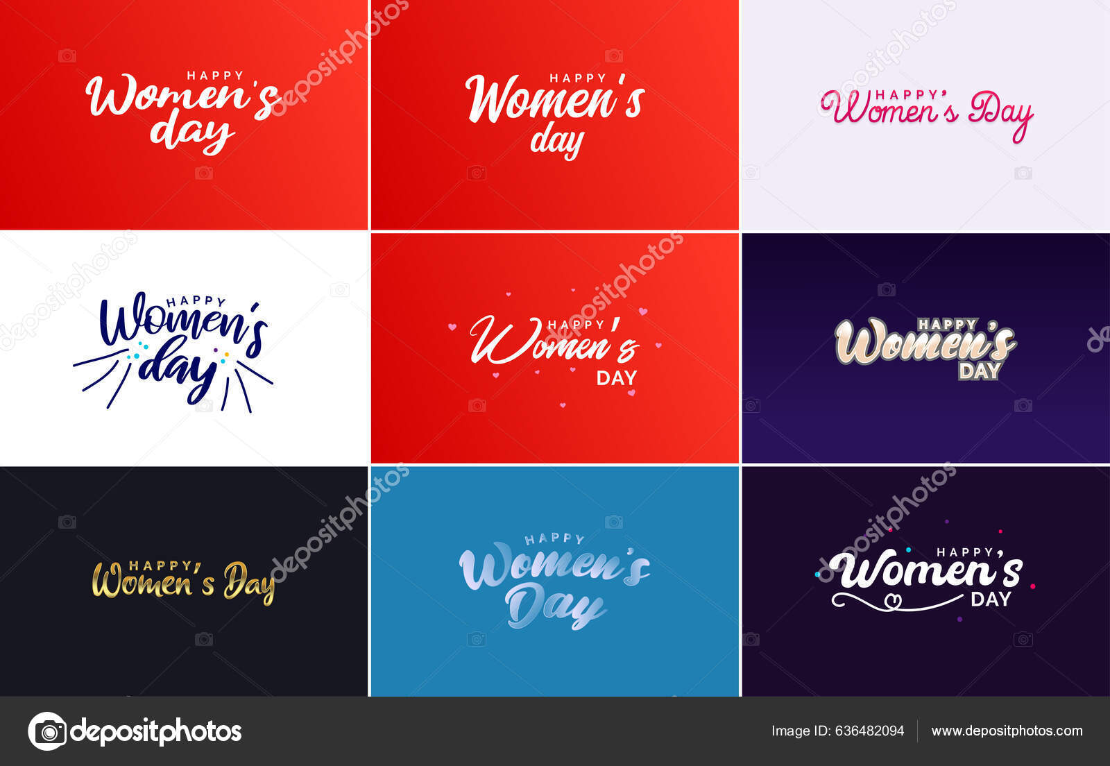 International Women's Day Vector Hand Written Typography Background ...