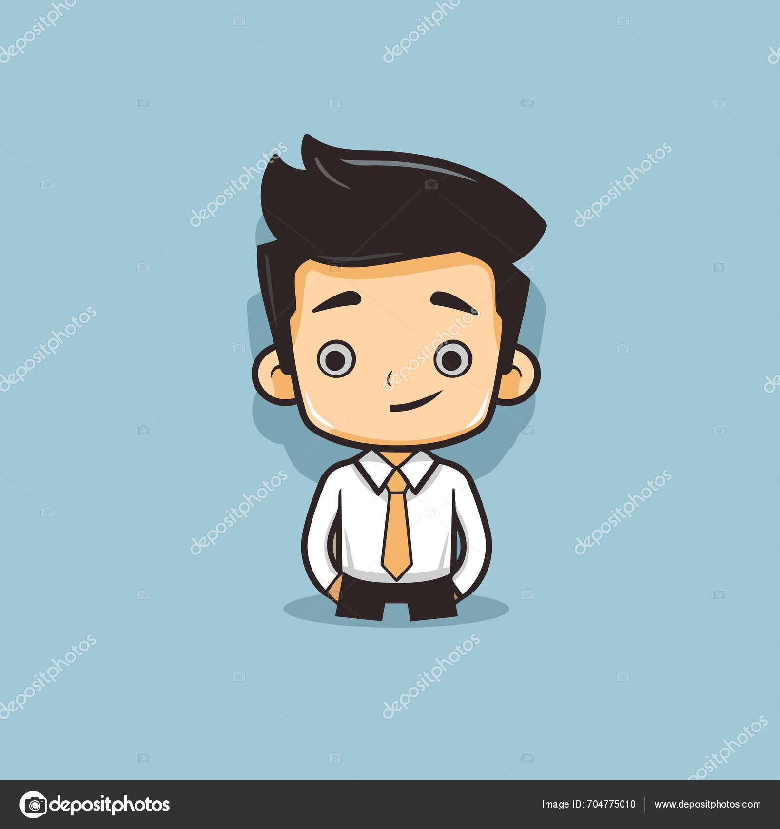 Businessman Cartoon Character Vector Illustration Flat Design Style Eps ...