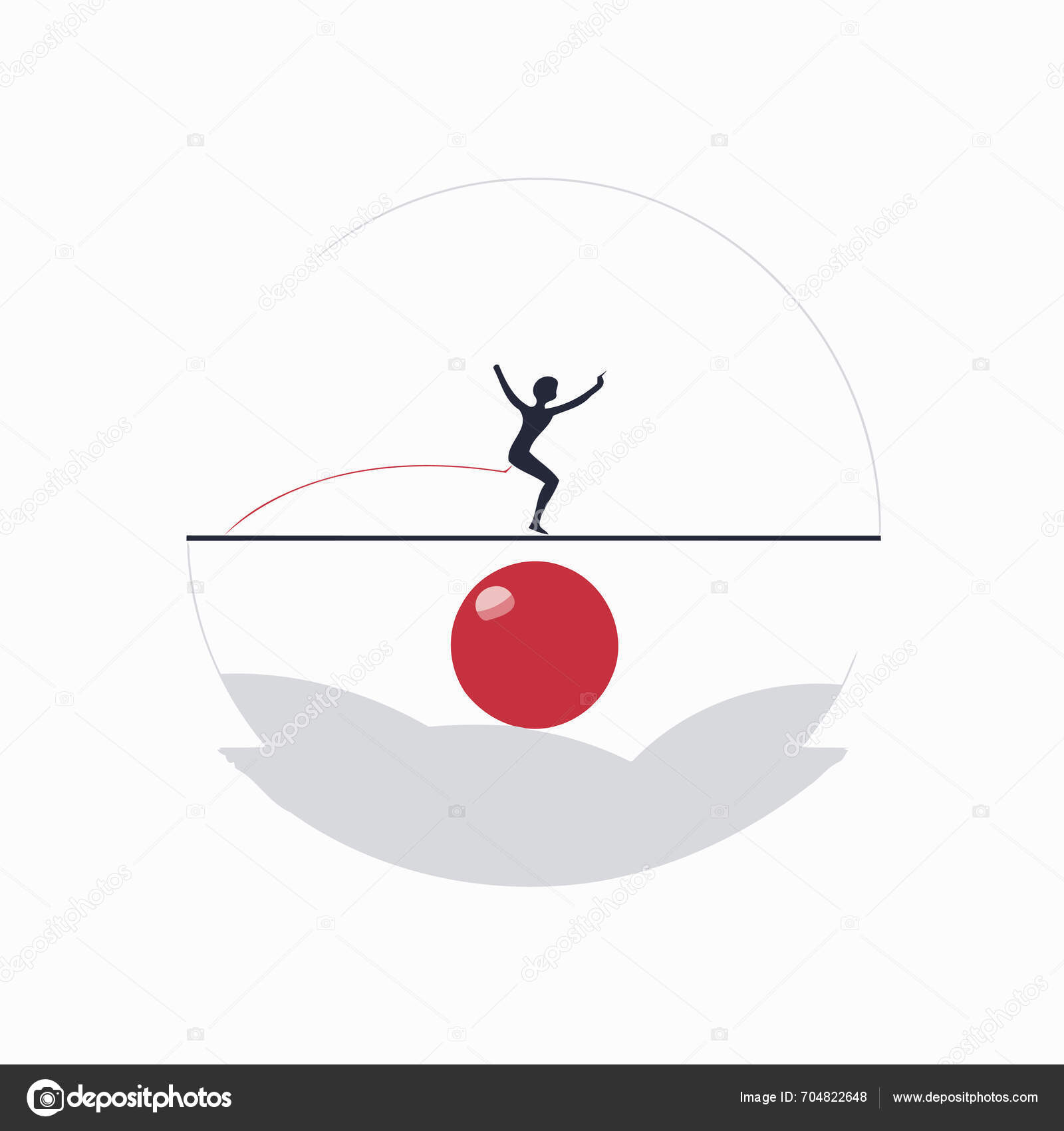Businessman Jump Ball Sphere Concept Business Vector Illustration Stock ...