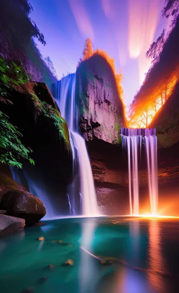 Waterfall sunrise Stock Photos, Royalty Free Waterfall sunrise Images ...