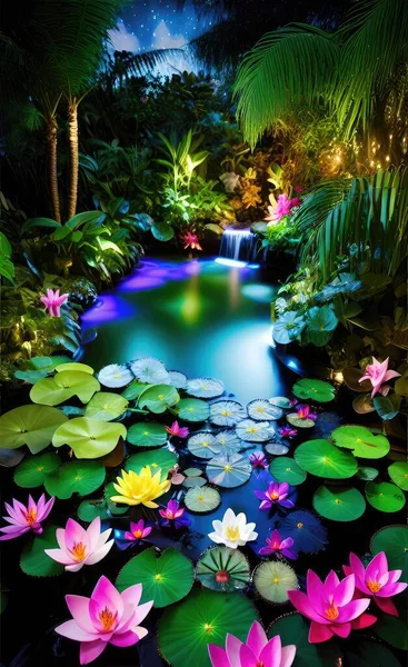 Lotus flower waterfall Stock Photos, Royalty Free Lotus flower ...