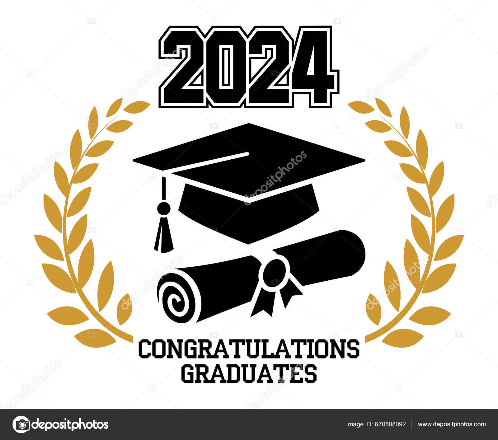 Graduado 2024 Concepto Decorar Felicitación Para Los Graduados Escuela ...