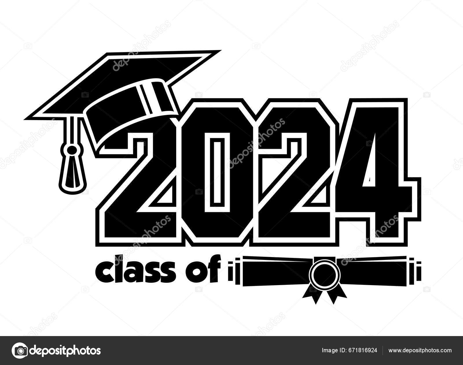 Clase Letras 2024 Para Saludo Tarjeta Invitación Texto Para Diseño ...