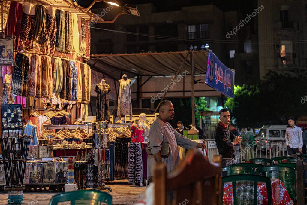 Cairo, Egypt - November 21, 2021: Shops and souks in the grand Bazaar ...