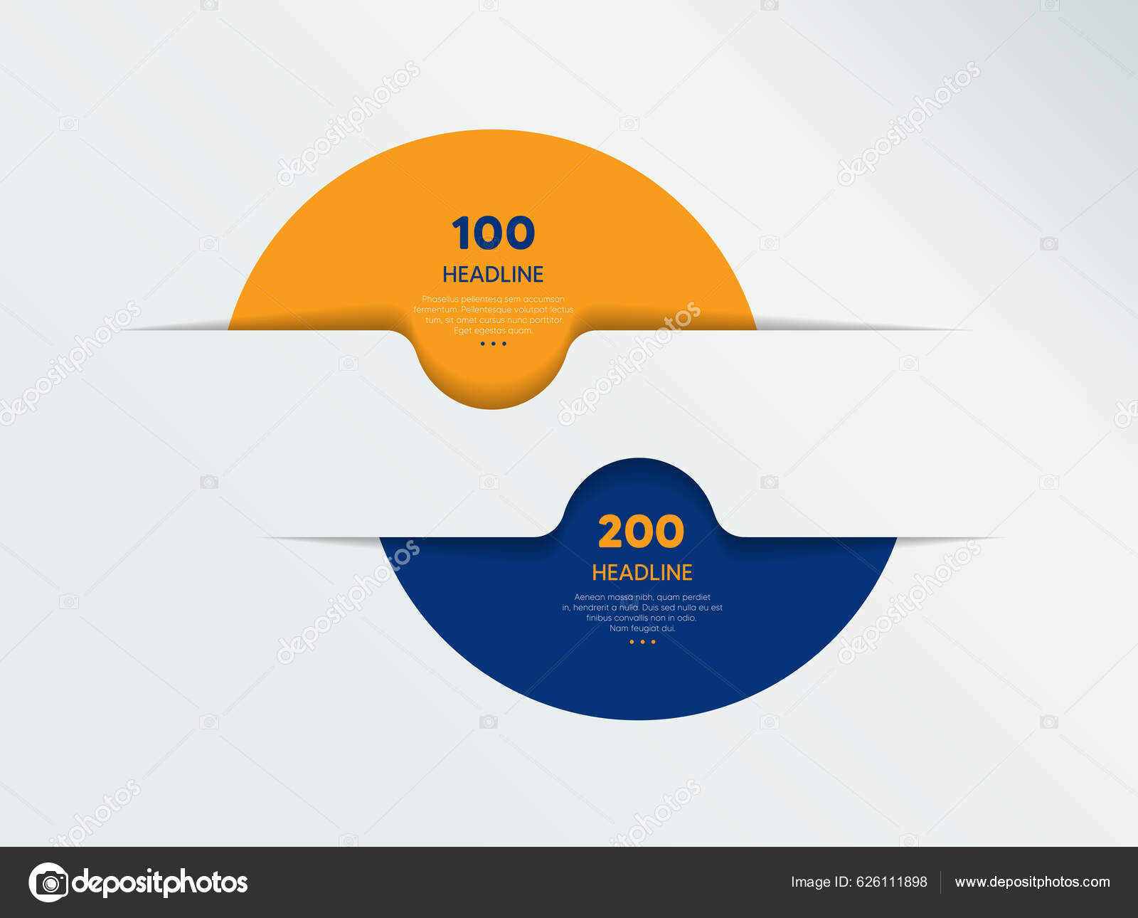 Dois Elementos Banner Passos Design Gráfico Infográfico Passo Passo ...