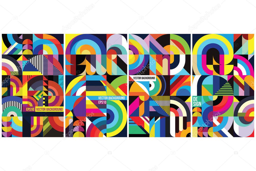 This Colorfull shape background are perfect for using on cover design ...