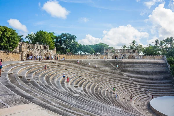 Dominican Republic. 20 NOVEMBER 2021 Amphitheater in ancient village ...