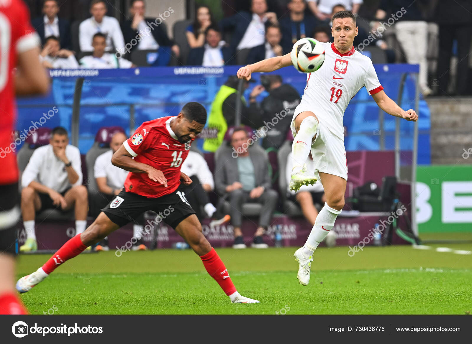 Berlin Tyskland Juni 2024 Euro 2024 Gruppe Matcher Polen Mod — Stock ...