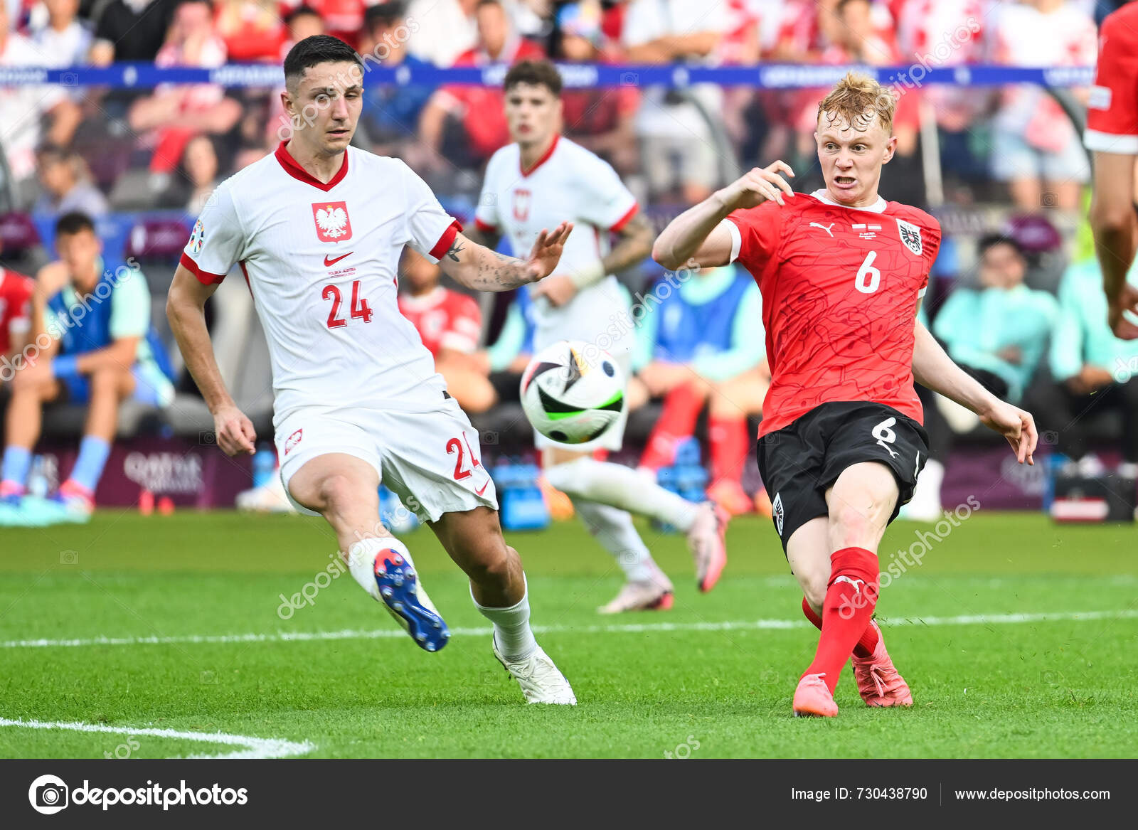 Berlin Saksa Kesäkuu 2024 Euro 2024 Group Ottelu Puola Itävalta ...