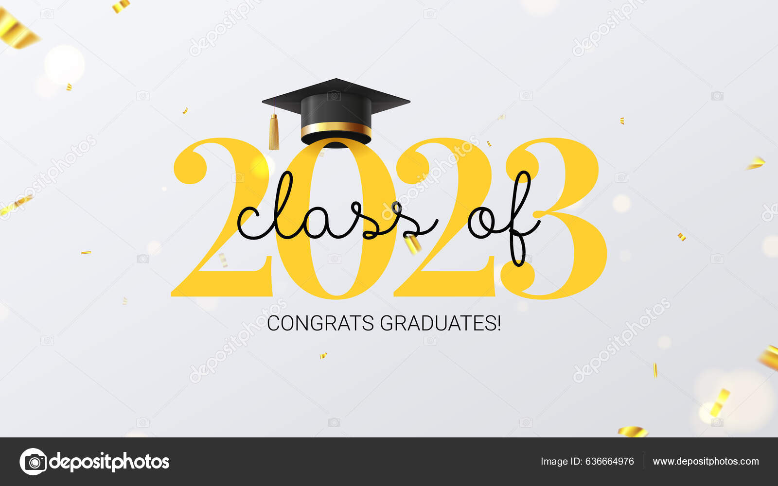 Class 2023 Symbol Template Vector Illustration Design Decoration Degree ...