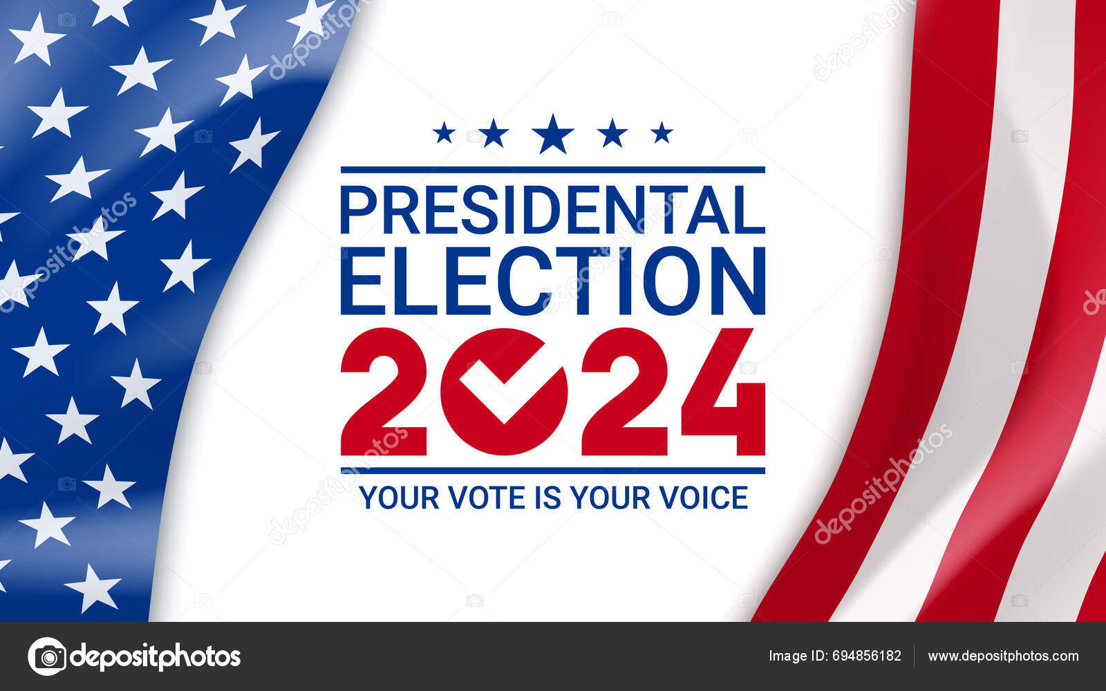 Plantilla Banner Elecciones Presidenciales 2024 Ilustración Vectorial ...