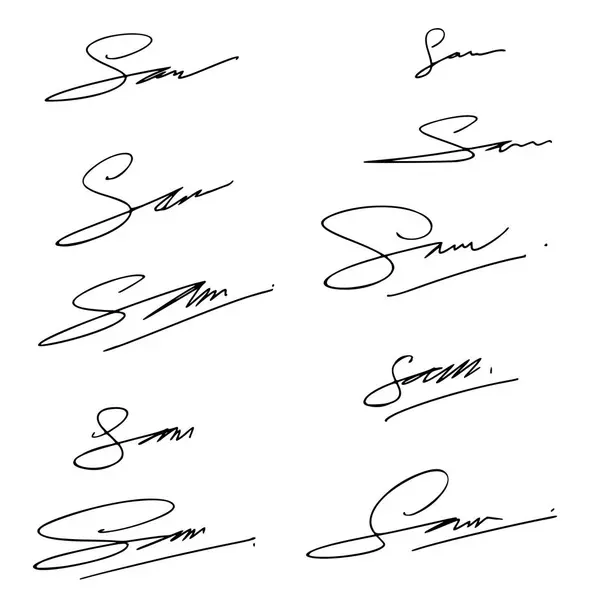 Letter Abstract Signature Ideas Vector Alpha Channel Abstract Signature ...