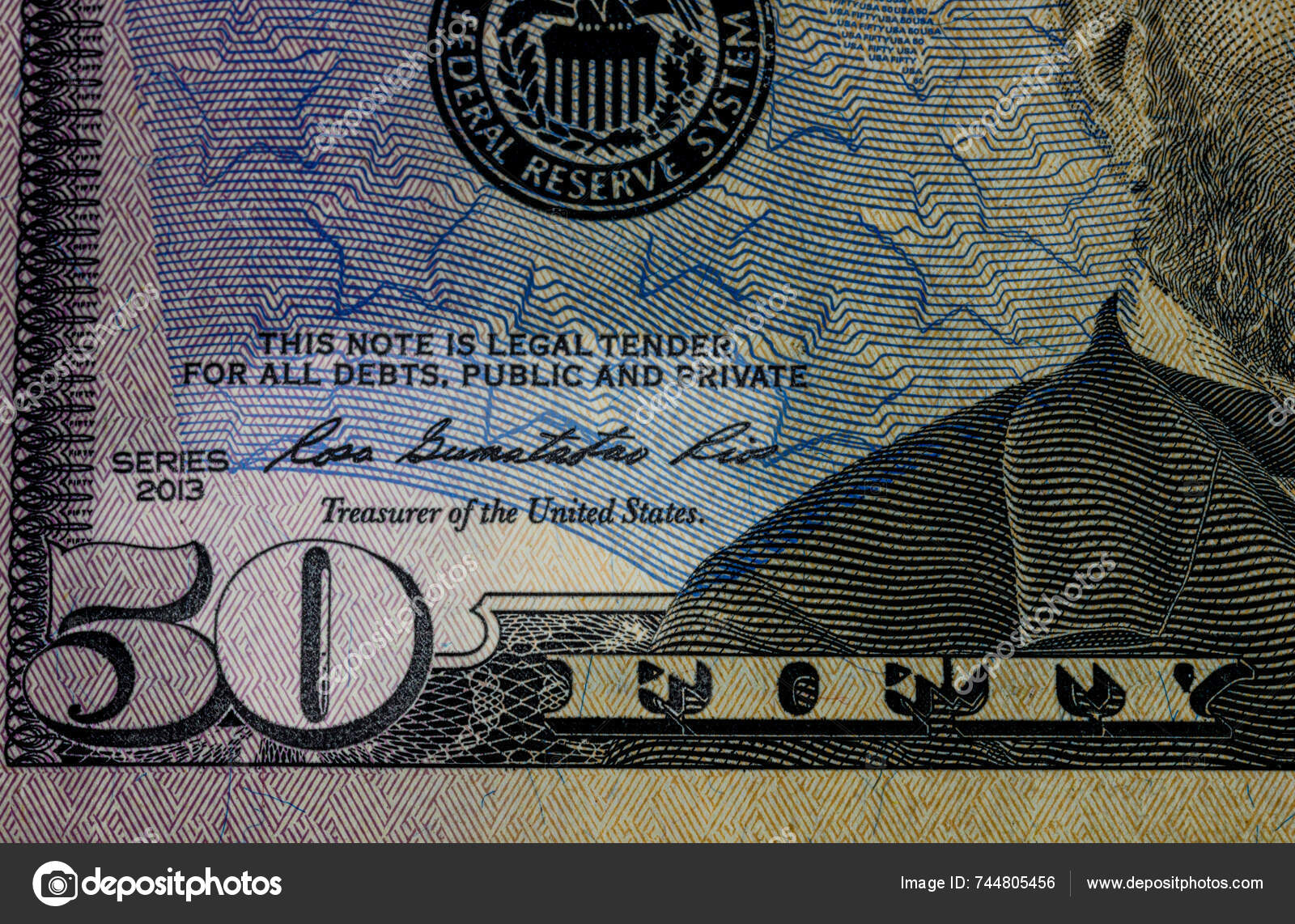 Usd Money Banknotes Detail Photo Dollars United States America Currency ...