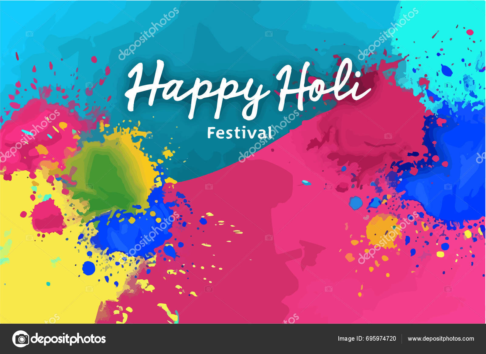 Holi Background Colorful Splash Stock Vector by ©nadunprabodana 695974720