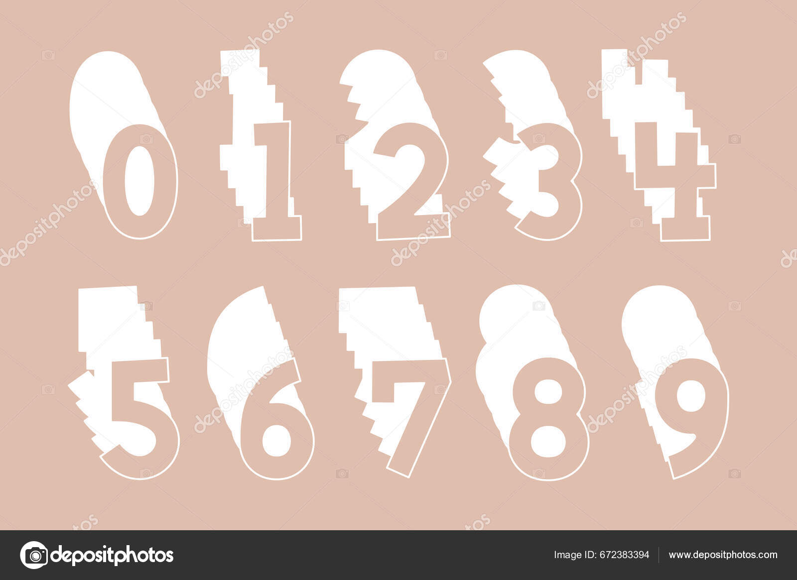 Versatile Collection Stacked Numbers Various Uses Stock Vector by ...