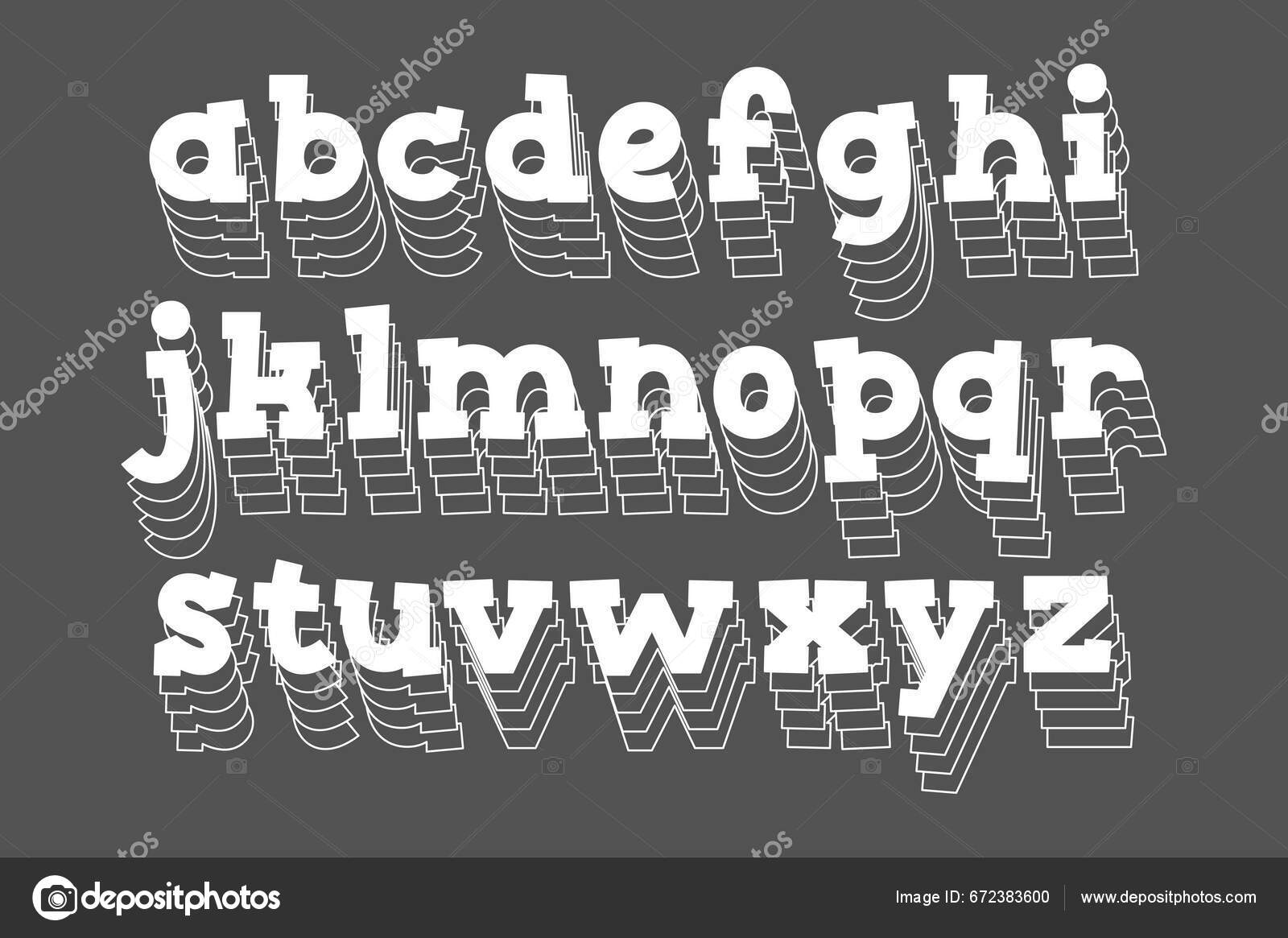 Versatile Collection Stacked Alphabet Letters Various Uses Stock Vector ...