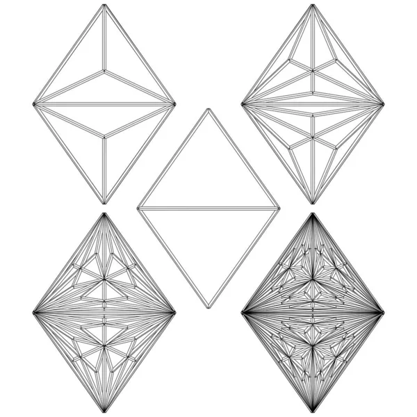 Polyhedron From The Simple To The Complicated Shape Vector ...
