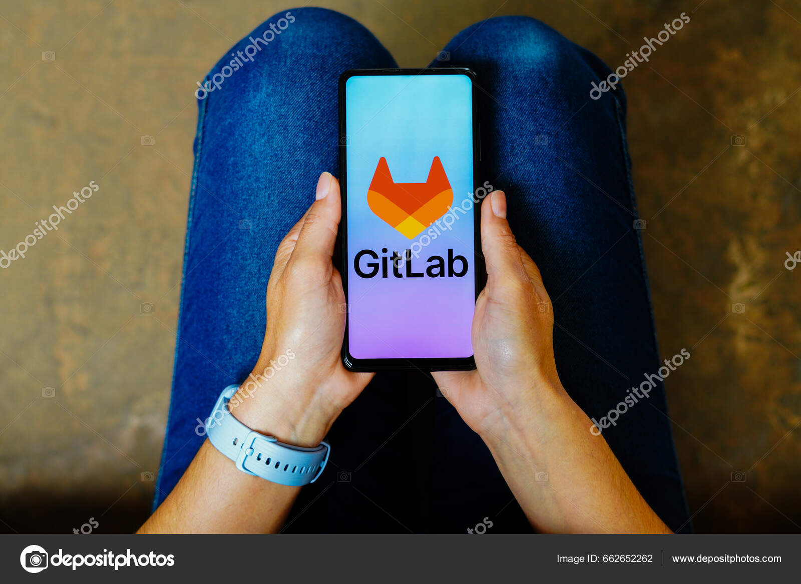 June 2023 Brazil Photo Illustration Gitlab Logo Displayed Smartphone ...