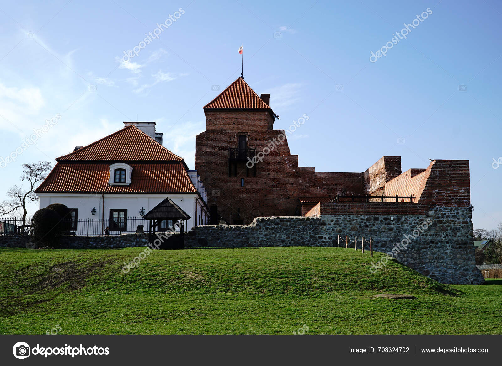 Liw Poland March 10Th 2024 Gothic Medieval Ducal Castle Mansion — Stock ...