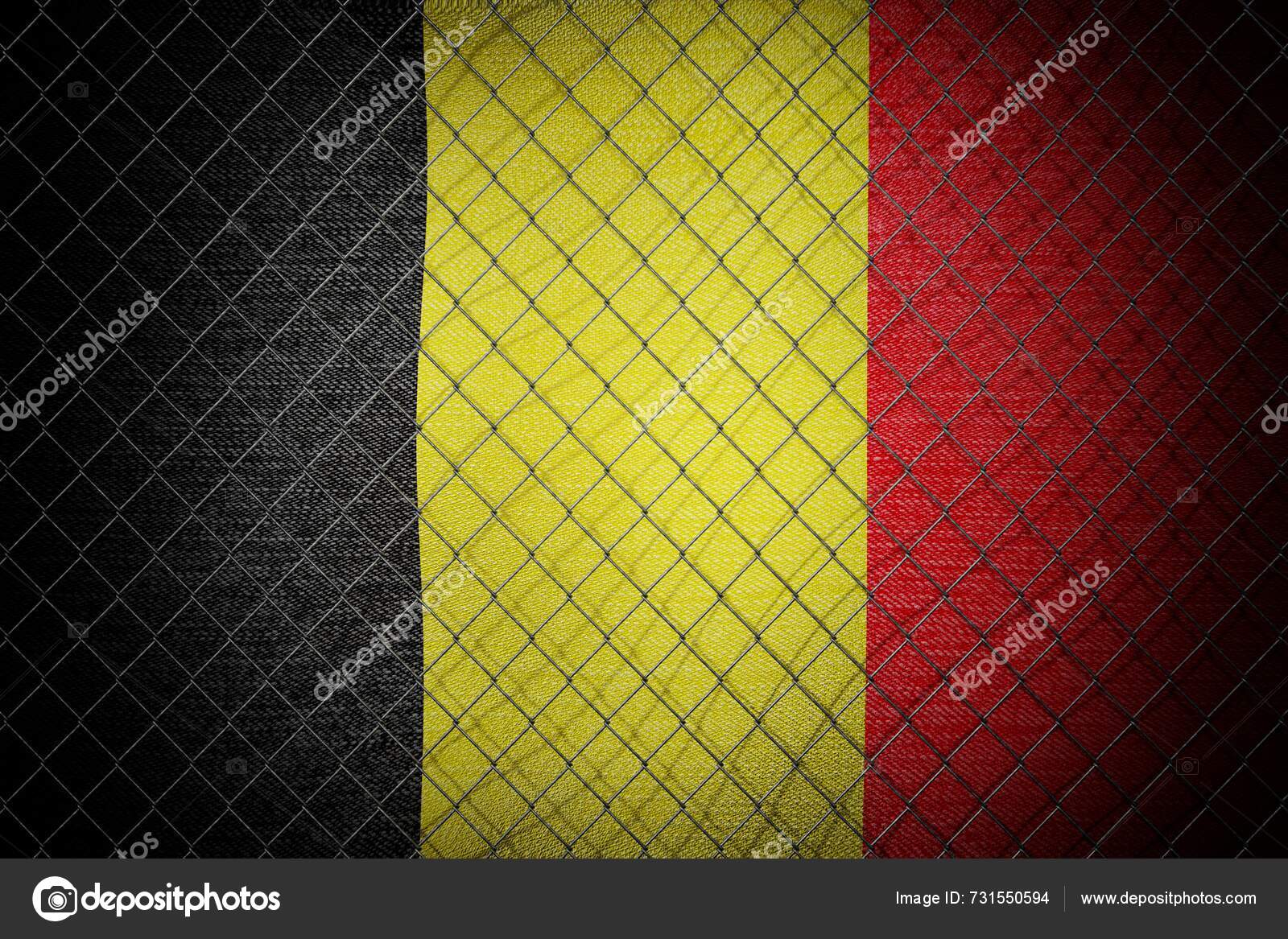 Belgium Flag Wire Mesh Fence Illustration — Stock Photo © 3d_generator ...