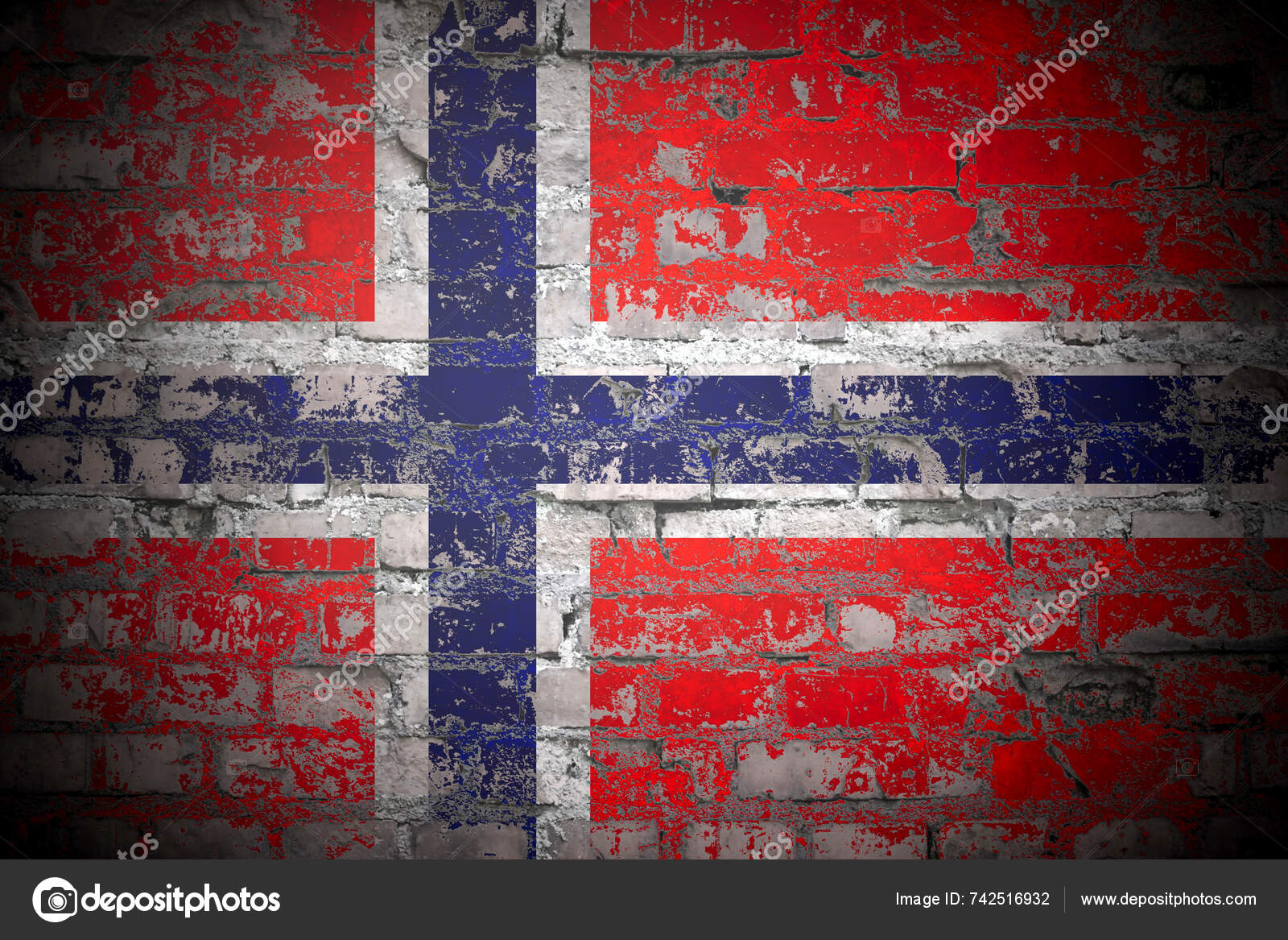 Flag Norway Brick Wall — Stock Photo © 3d_generator #742516932