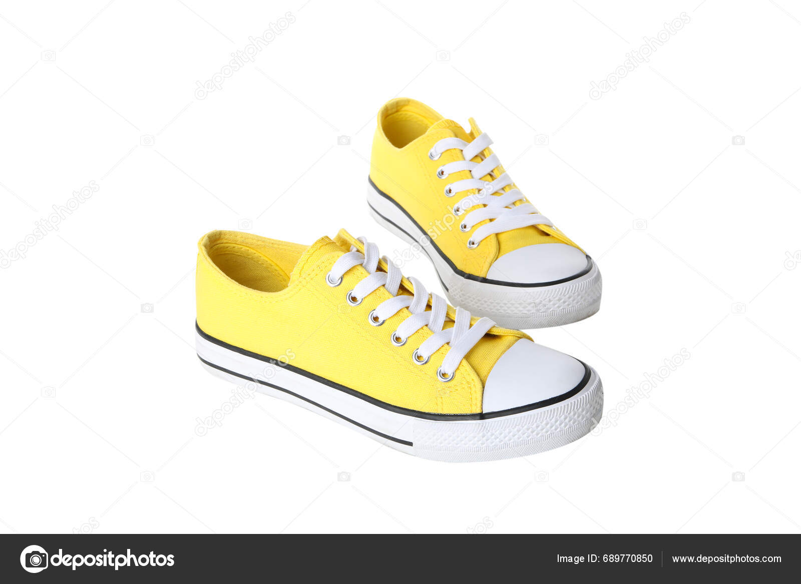 Png Yellow Sneakers Isolated White Background Stock Photo by ...