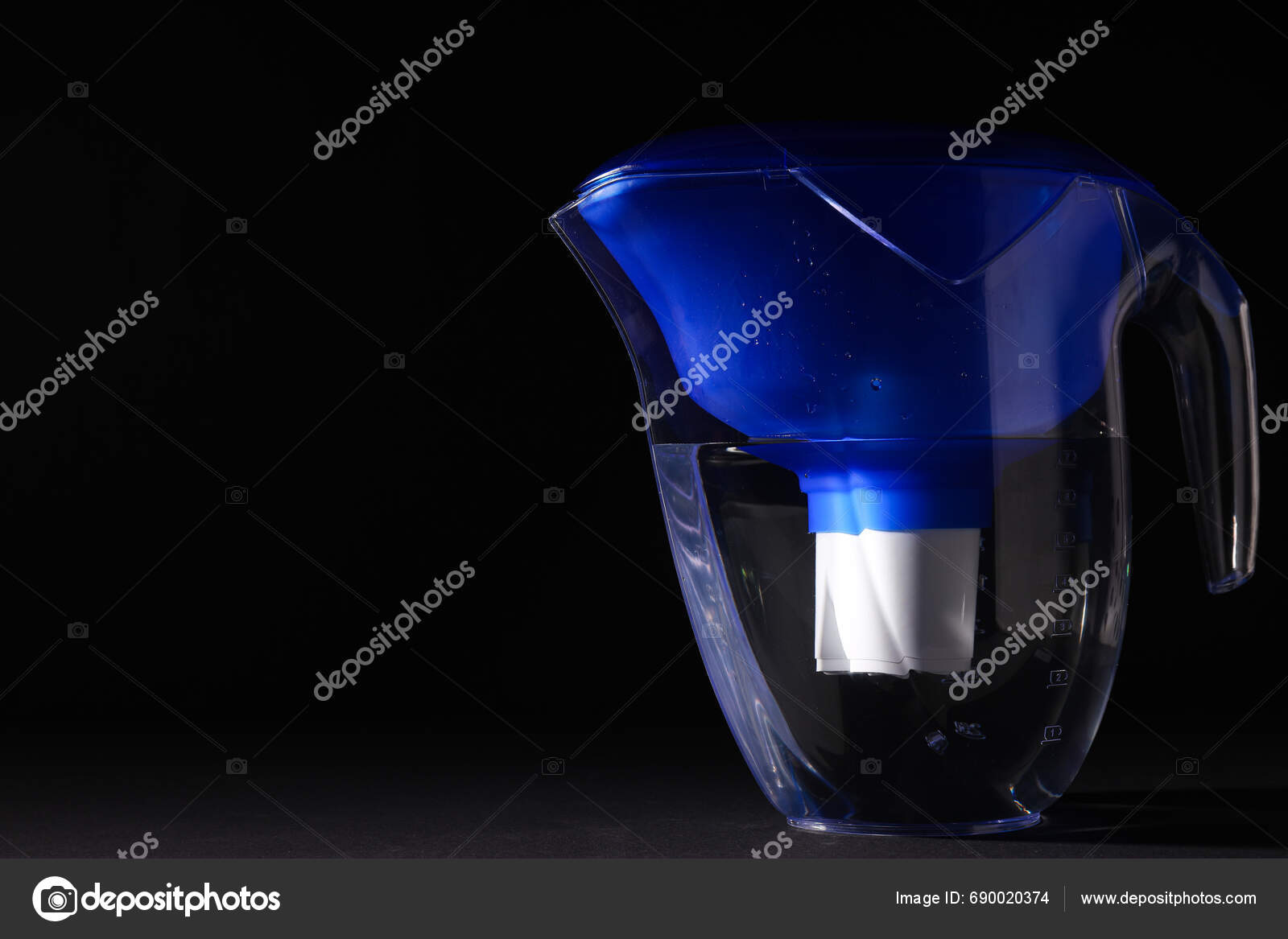 Modern Water Filter Black Background Stock Photo by ©AtlasStudio 690020374