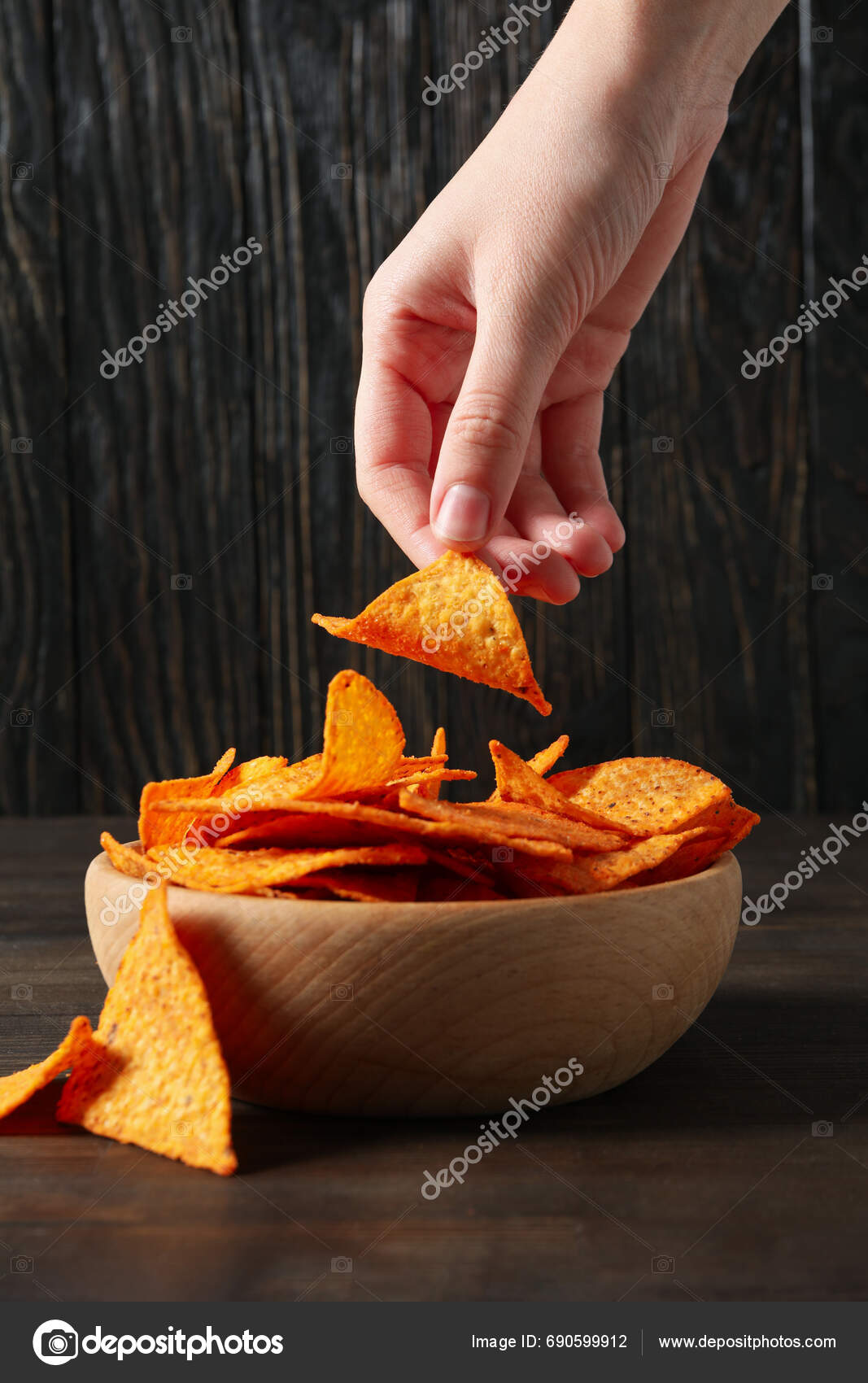 Corn Chips Concept Tasty Junk Food — Stock Photo © AtlasStudio #690599912
