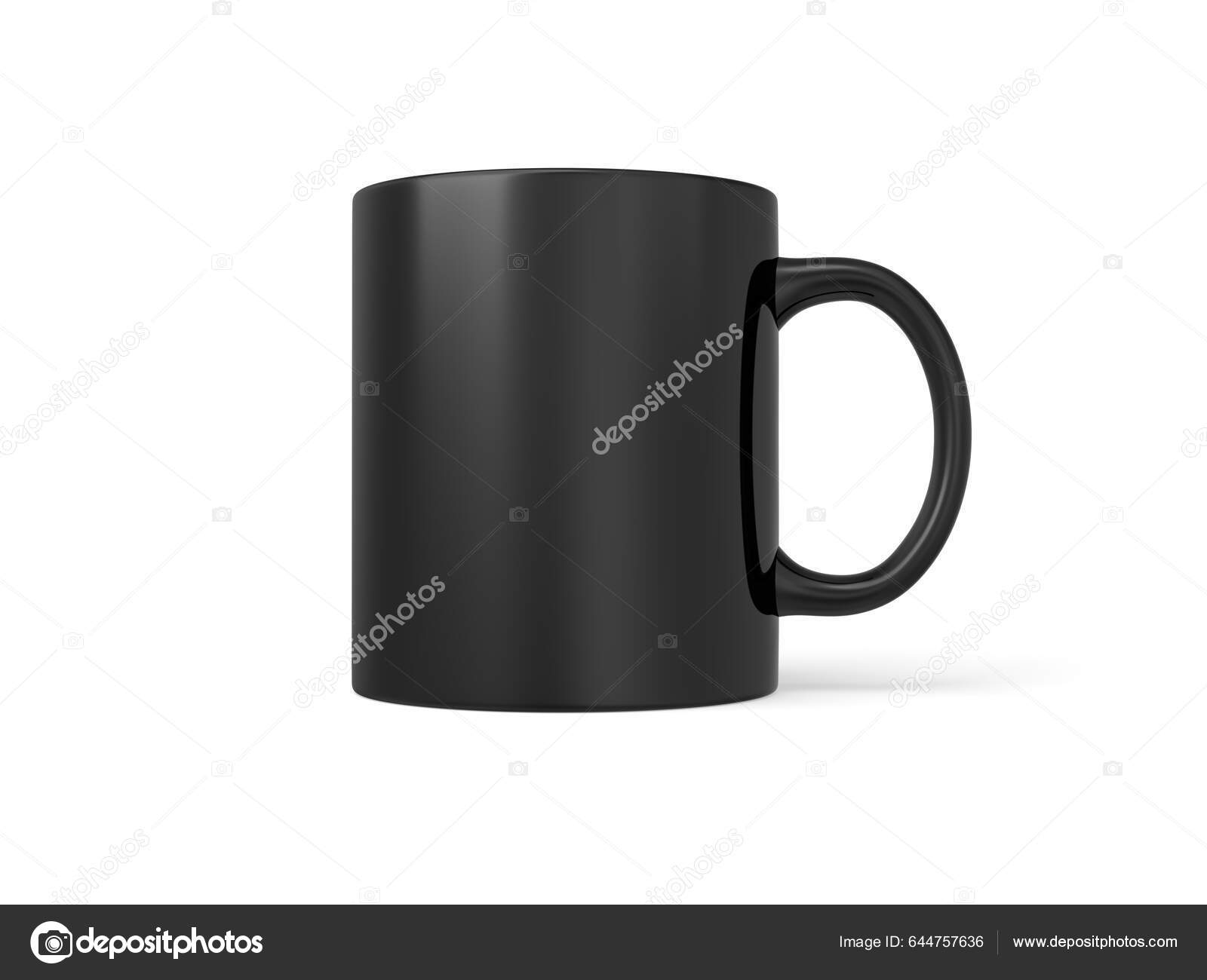 Black Mug Isolated White Background Illustration Single Object — Stock ...