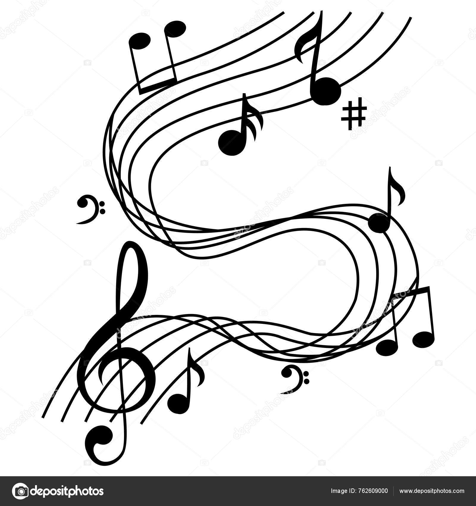 Music Notes Vector Design White Background — Stock Photo © ciputra ...