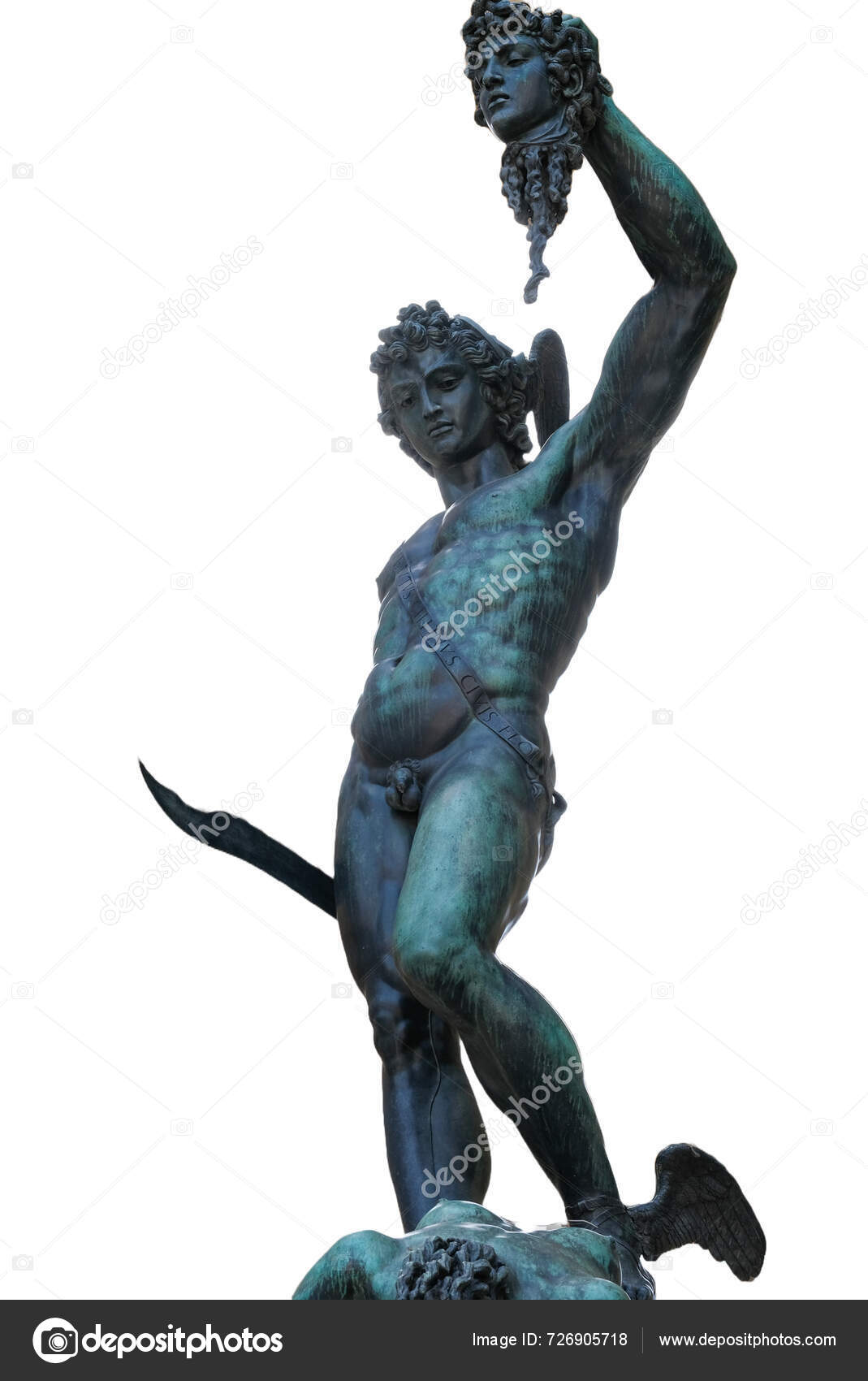 Bronze Statue Perseus Holding Head Medusa Benvenuto Cellini 1545 ...