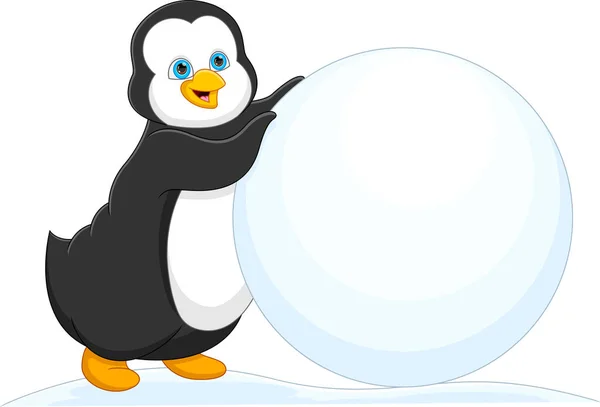 Penguin Snowball Fight Clipart
