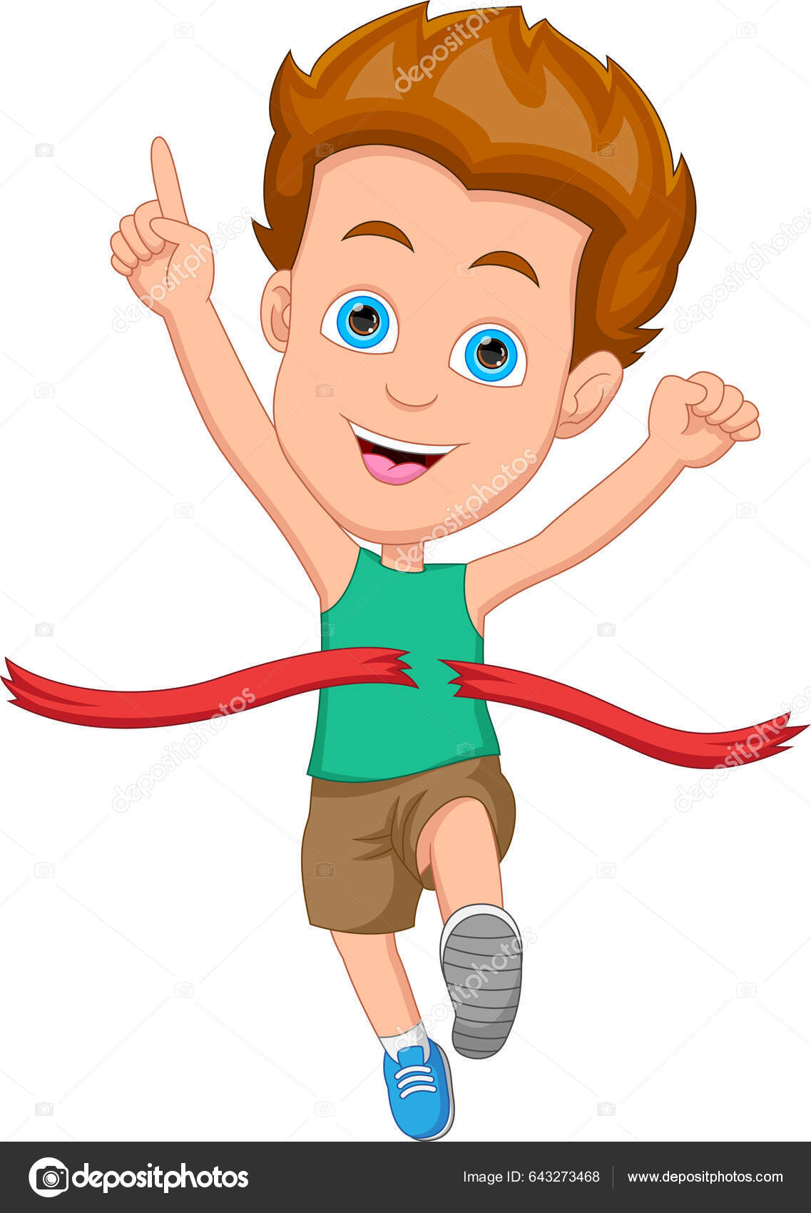Running Race Winner Clipart