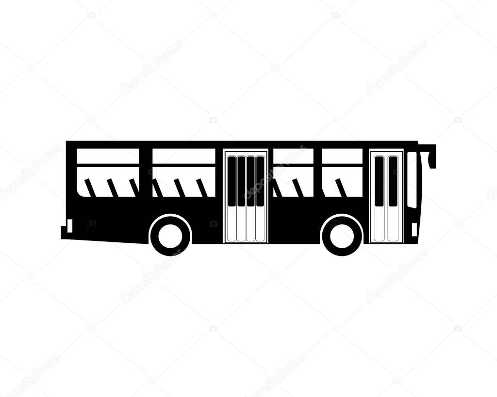 Icono de bus aislado sobre fondo blanco. Ilustraci n vectorial. 2024
