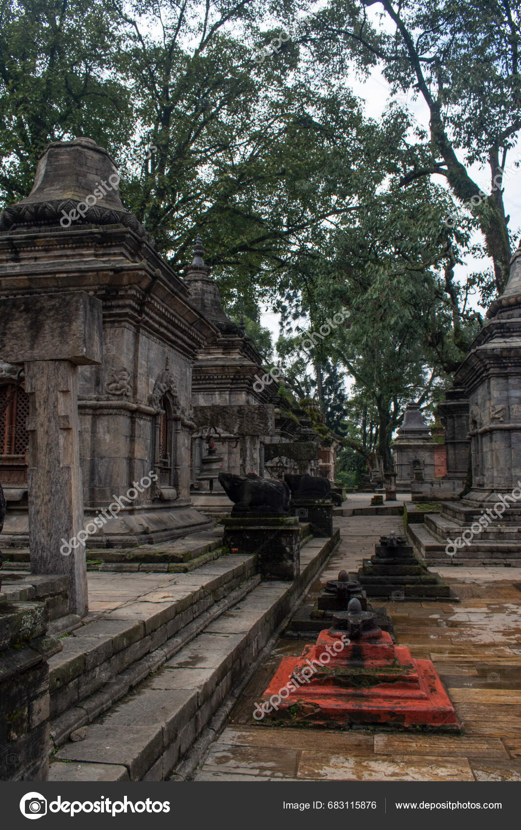 Kathmandu Nepal 2023 One 518 Mini Temples Complex Pashupatinath Temple ...