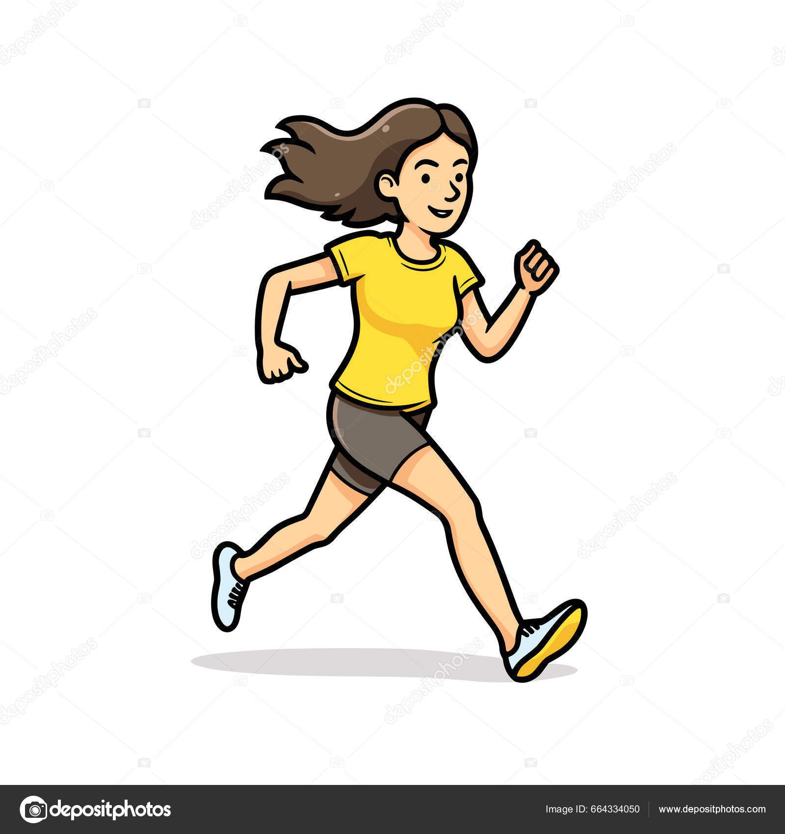 Female Runner Cartoon
